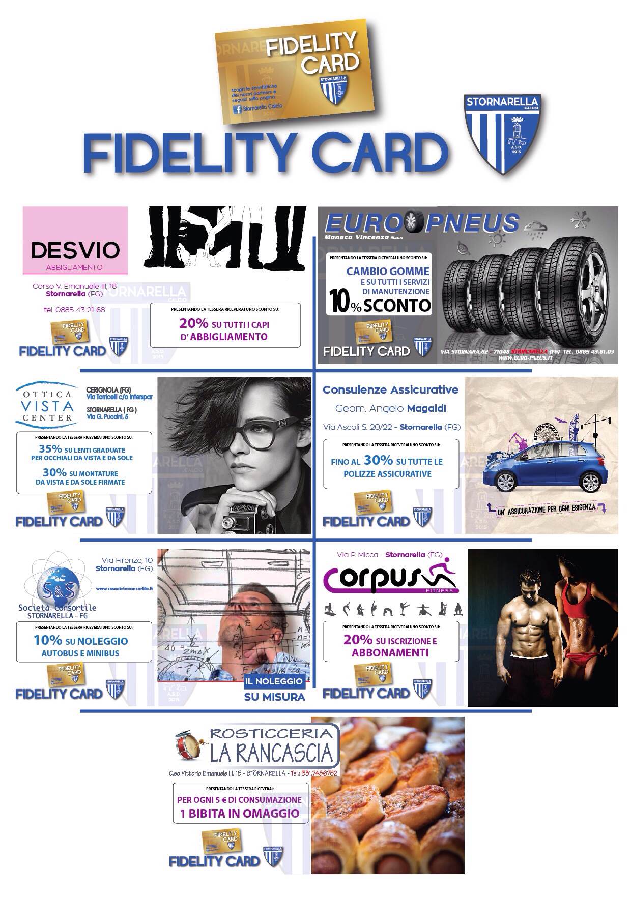 Calcio, lo Stornarella Calcio presenta la Fidelity Card, sconti per i ...